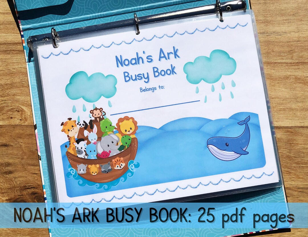 Noah's Ark Busy Book Toddler Printable Preschool Activities Christian ...