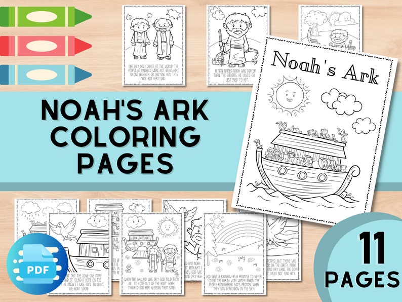 Noah's Ark Coloring Pages Preschool Activities Christian Homeschool ...