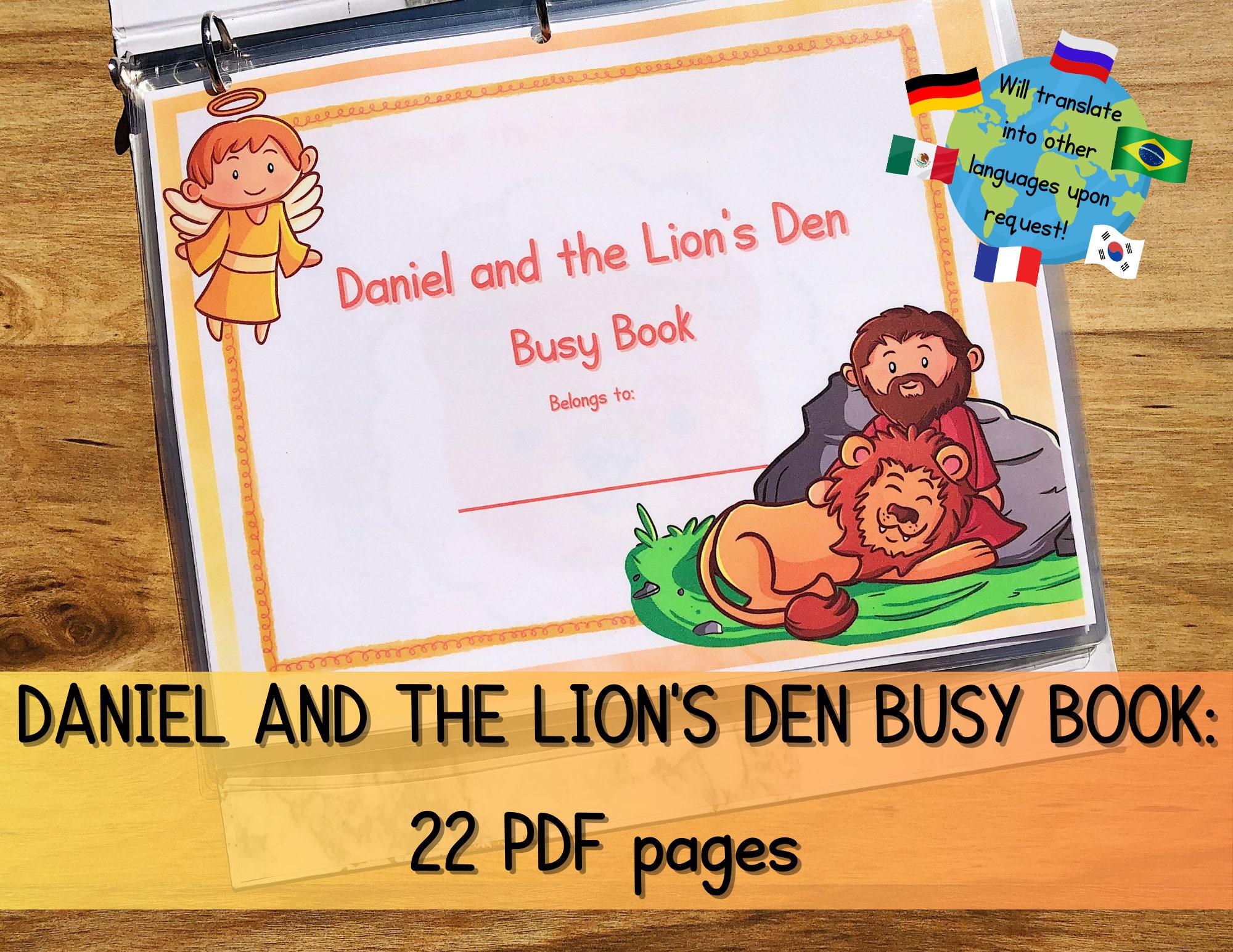 Daniel and the Lion's Den Busy Book Toddler Printable Preschool ...