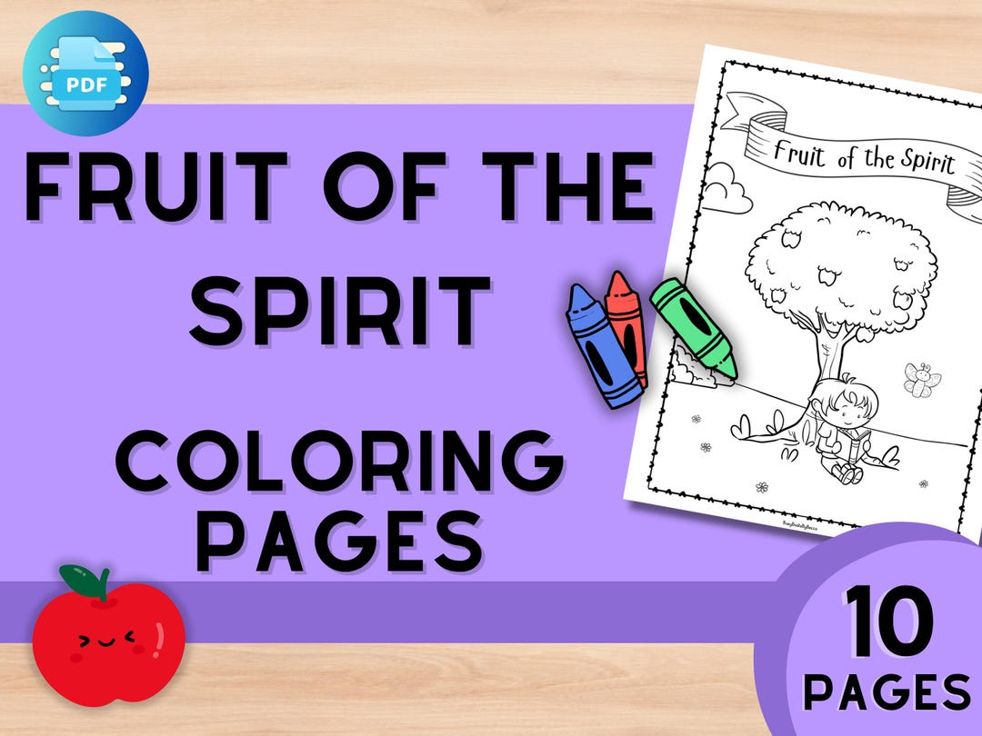 Fruit of the Spirit Coloring Pages Preschool Activities Christian ...
