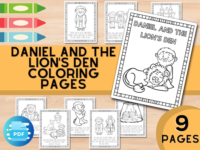 Daniel and the Lion's Den Coloring Pages Preschool Christian Homeschool ...