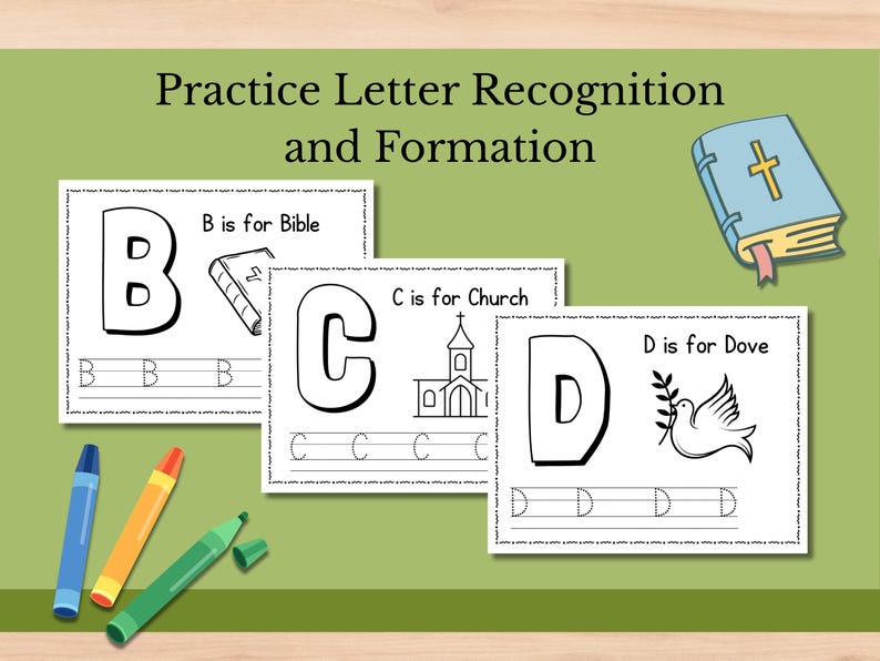 Color and Trace Bible Abcs Alphabet Coloring Pages Preschool ...