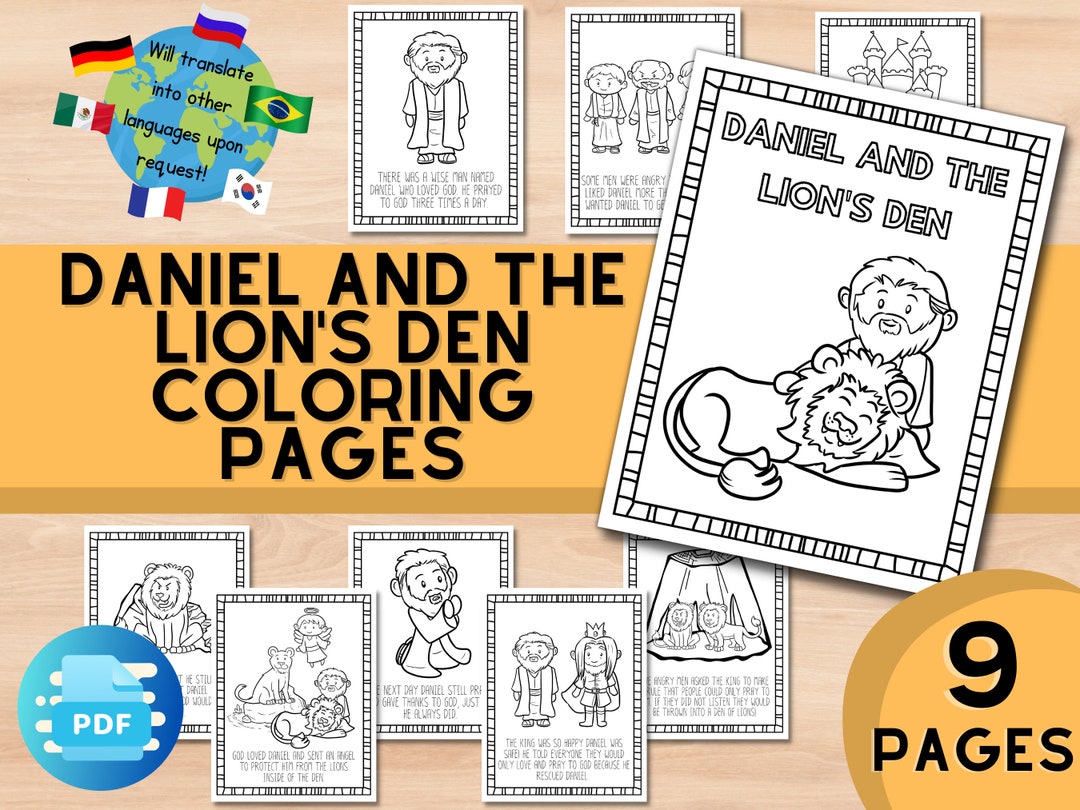 Daniel and the Lion's Den Coloring Pages Preschool Christian Homeschool ...