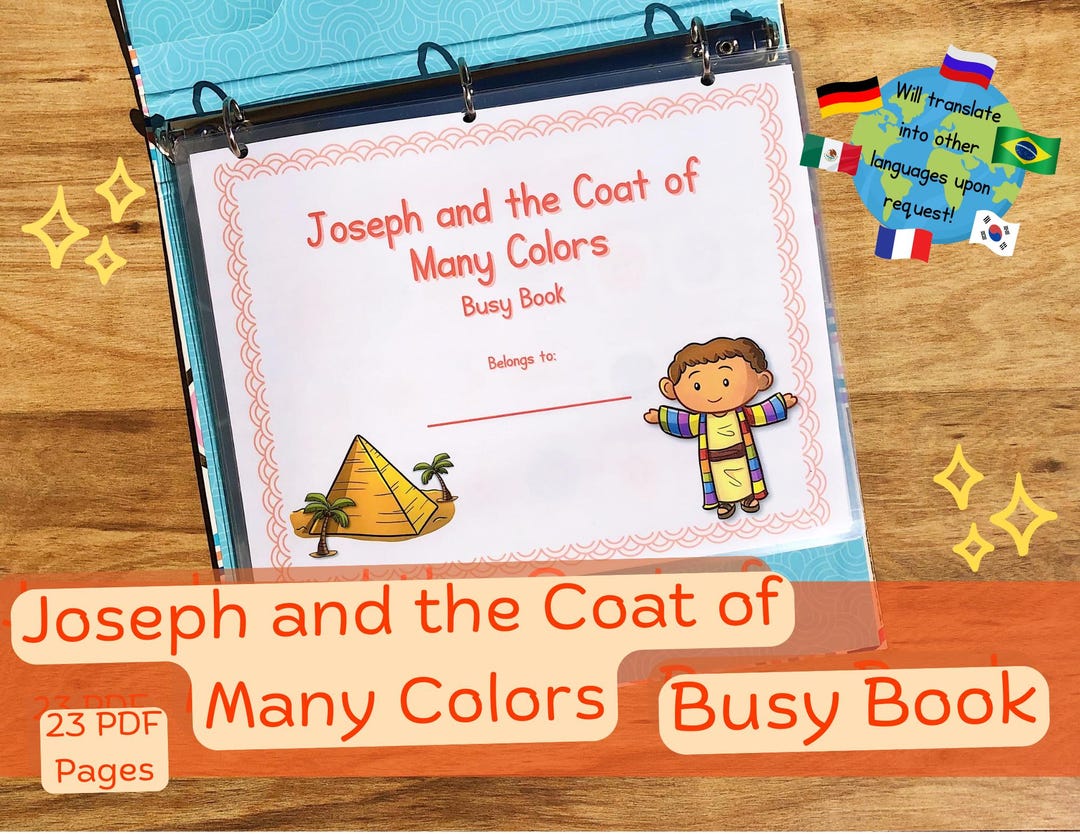 Joseph and the Coat of Many Colors Busy Book Toddler Printable ...