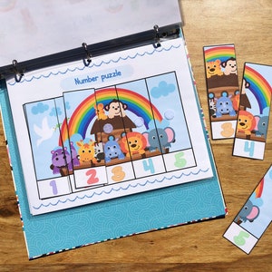 Noah's Ark Busy Book Toddler Printable Preschool Activities Christian ...