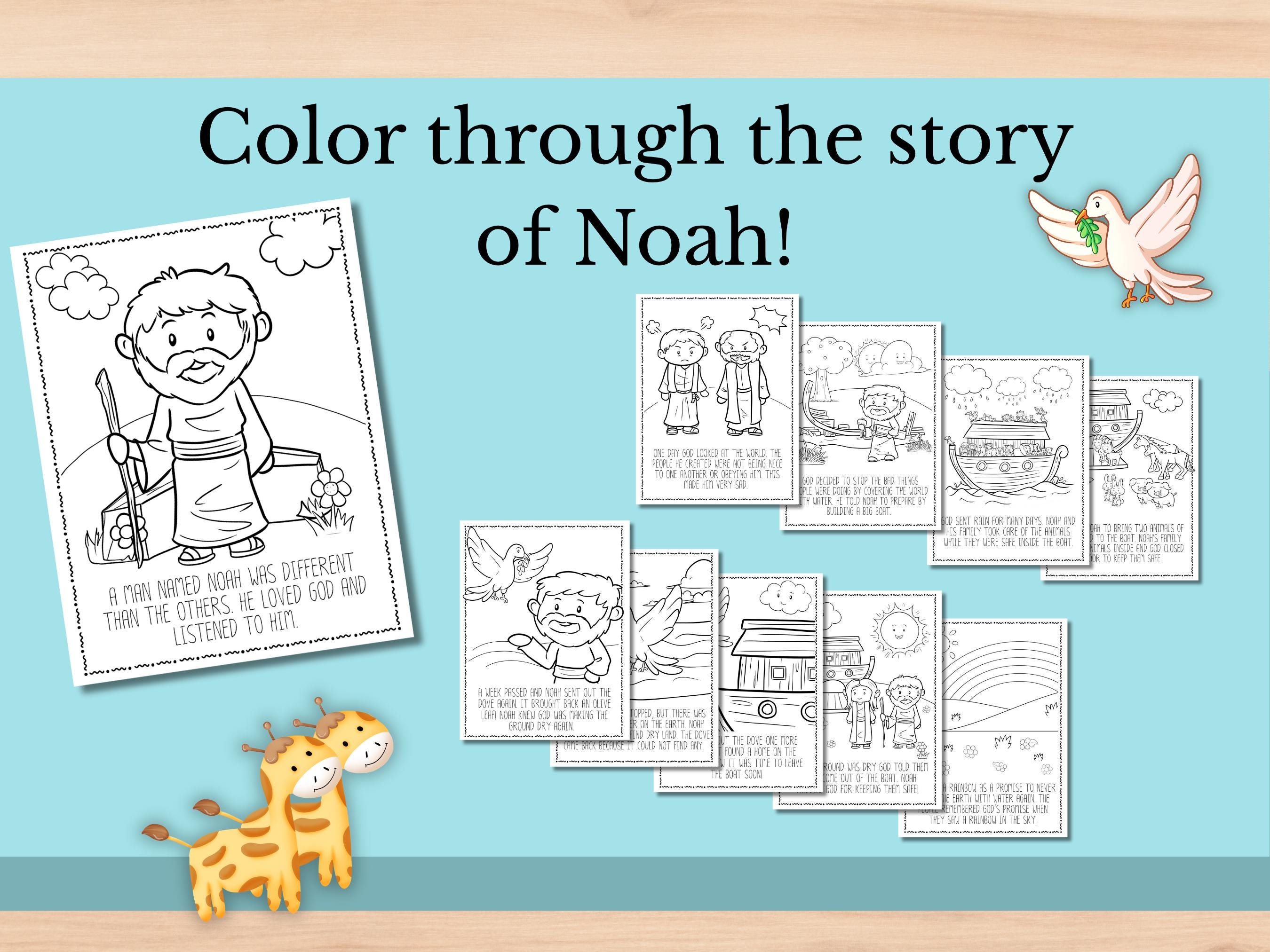 Noah's Ark Coloring Pages Preschool Activities Christian Homeschool ...