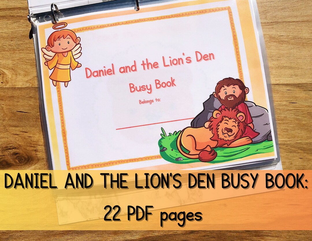 Daniel and the Lion's Den Busy Book Toddler Printable Preschool ...