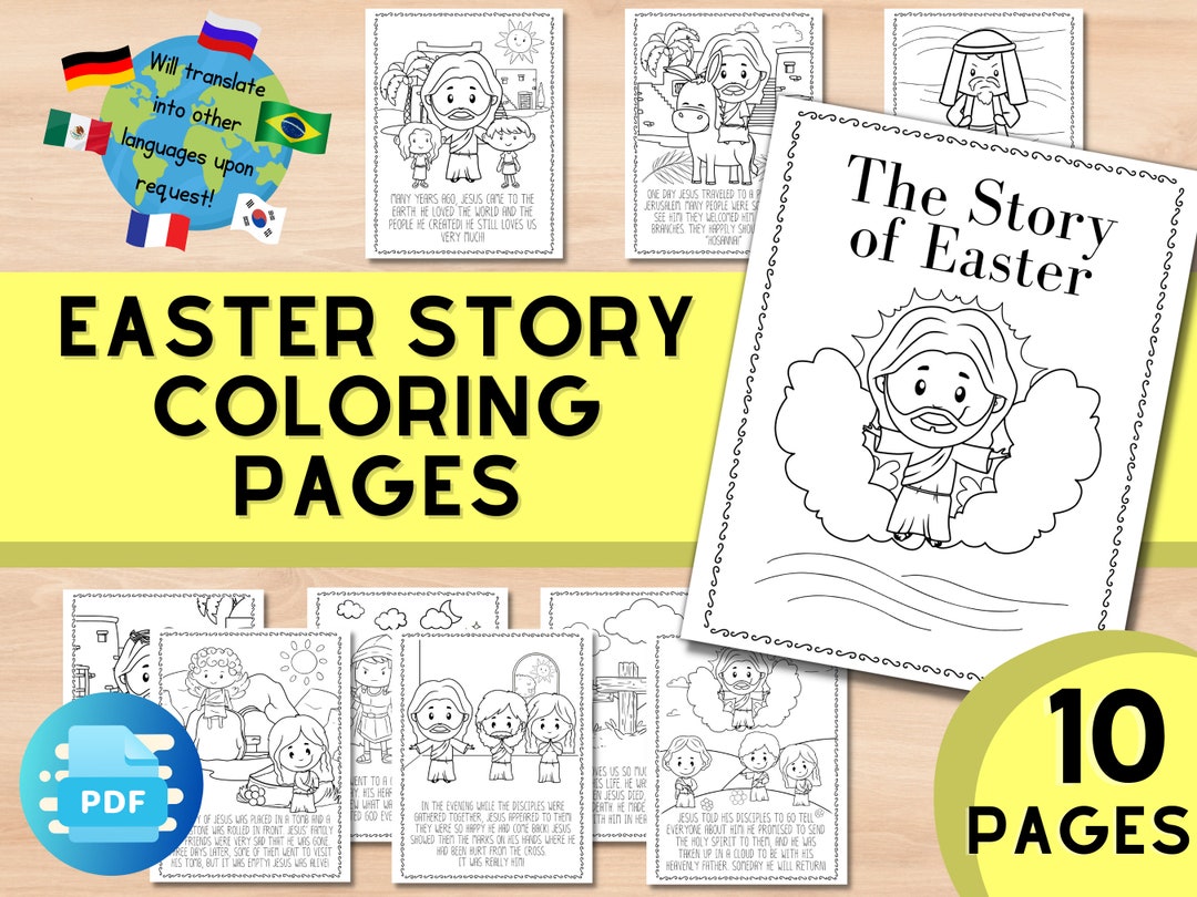 Easter Coloring Pages Preschool Activities Christian Homeschool Bible ...