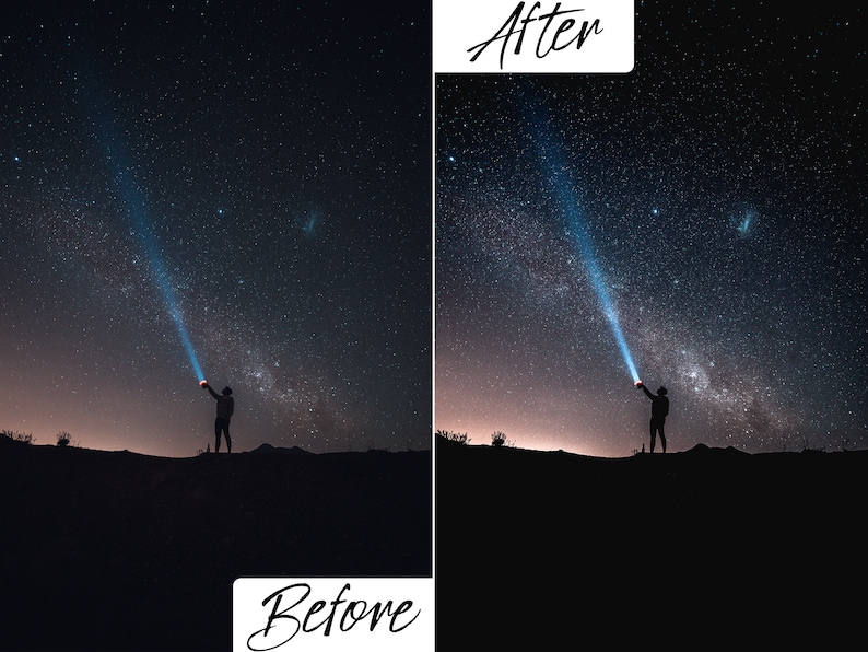 25 Night Sky Presets Mobile & Desktop | Night Sky Filter | Stars ...