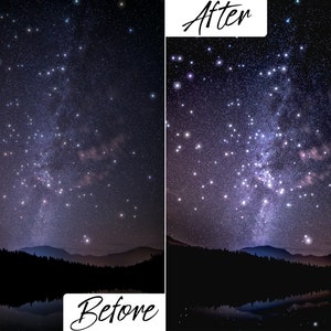 25 Night Sky Presets Mobile & Desktop | Night Sky Filter | Stars ...