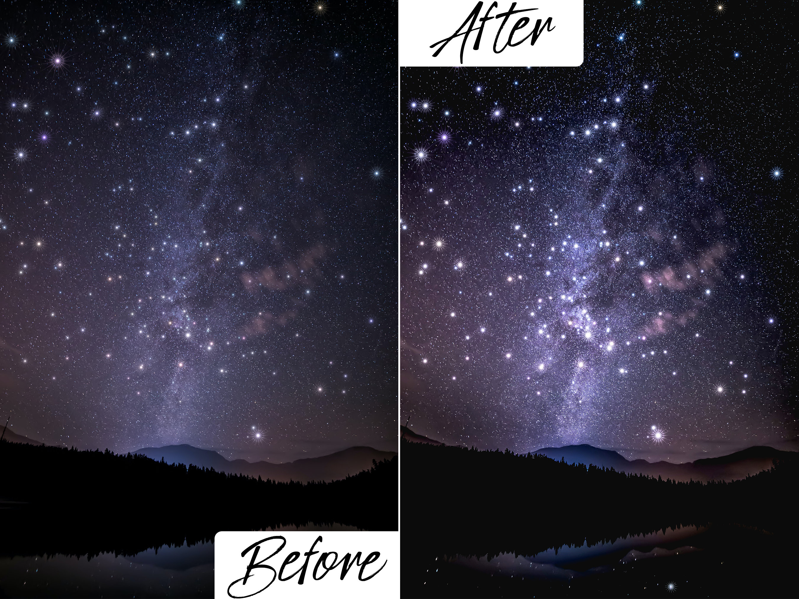 25 Night Sky Presets Mobile & Desktop | Night Sky Filter | Stars ...