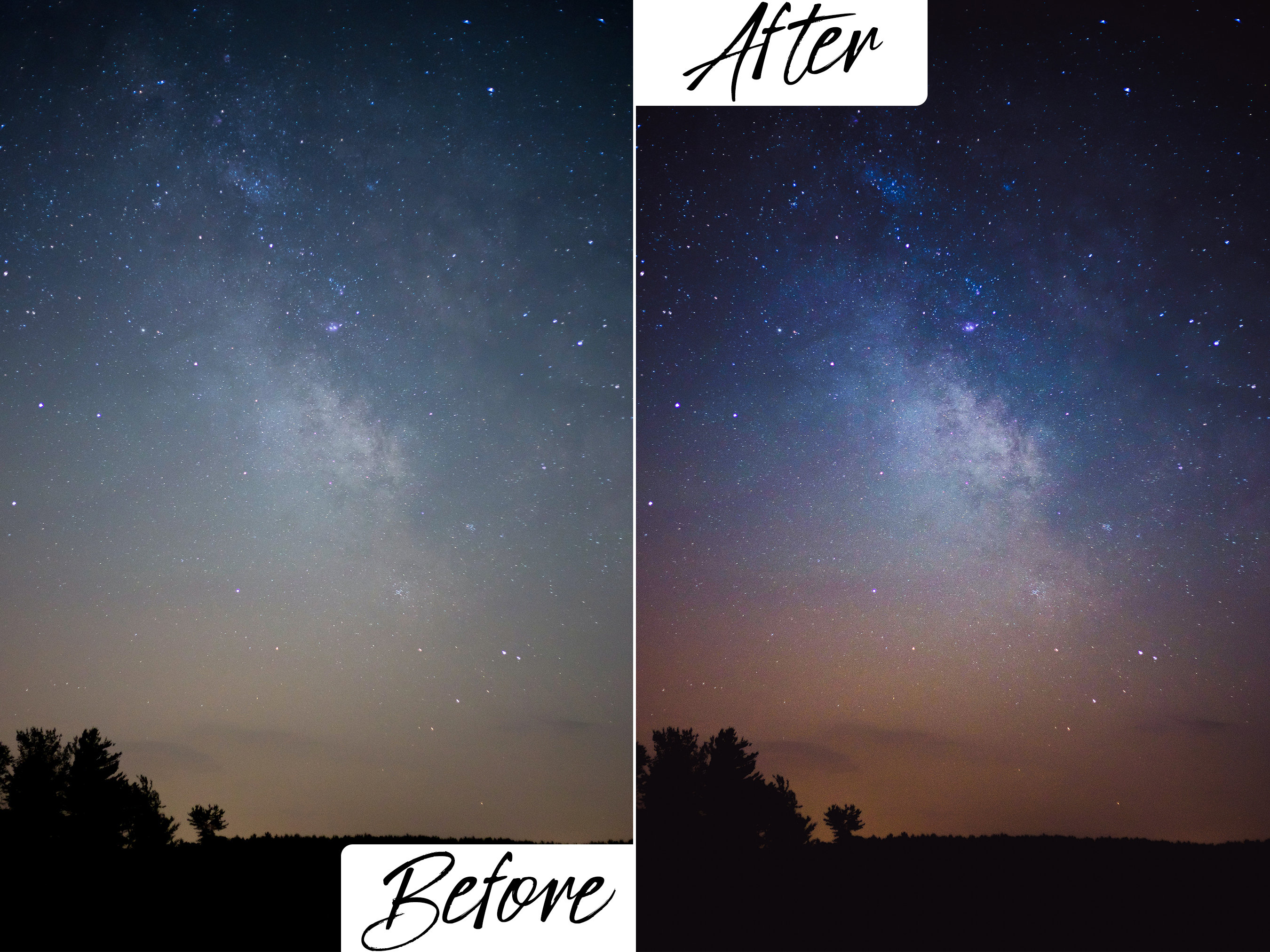 25 Night Sky Presets Mobile & Desktop Night Sky Filter - Etsy