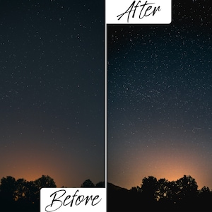 25 Night Sky Presets Mobile & Desktop | Night Sky Filter | Stars ...