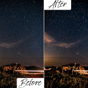 25 Night Sky Presets Mobile & Desktop | Night Sky Filter | Stars ...