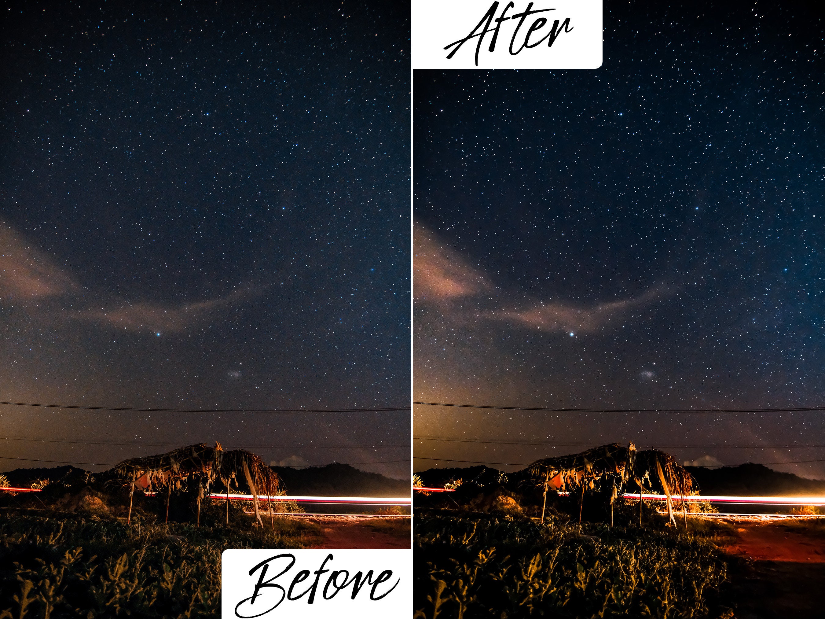 25 Night Sky Presets Mobile & Desktop Night Sky Filter - Etsy