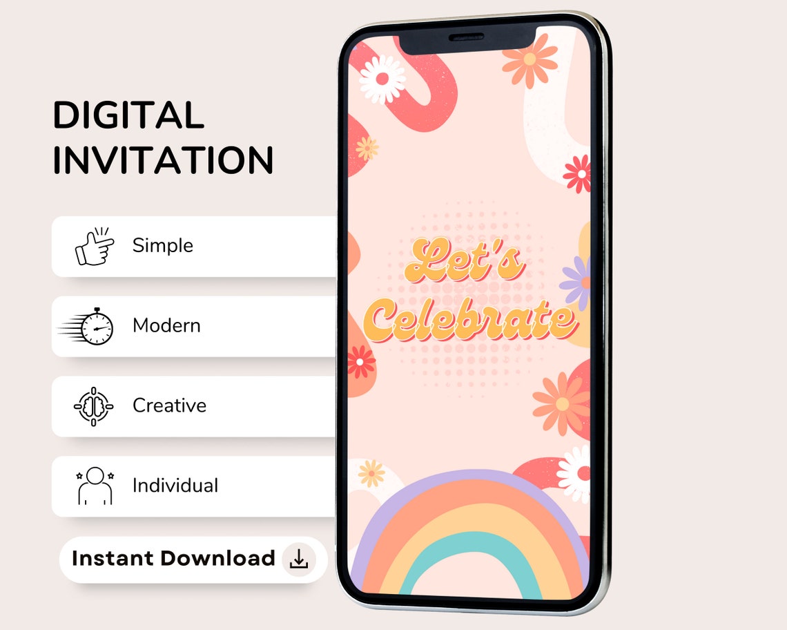 Digital Birthday Invitation | Retro | Animated Personalized Party Ecard ...