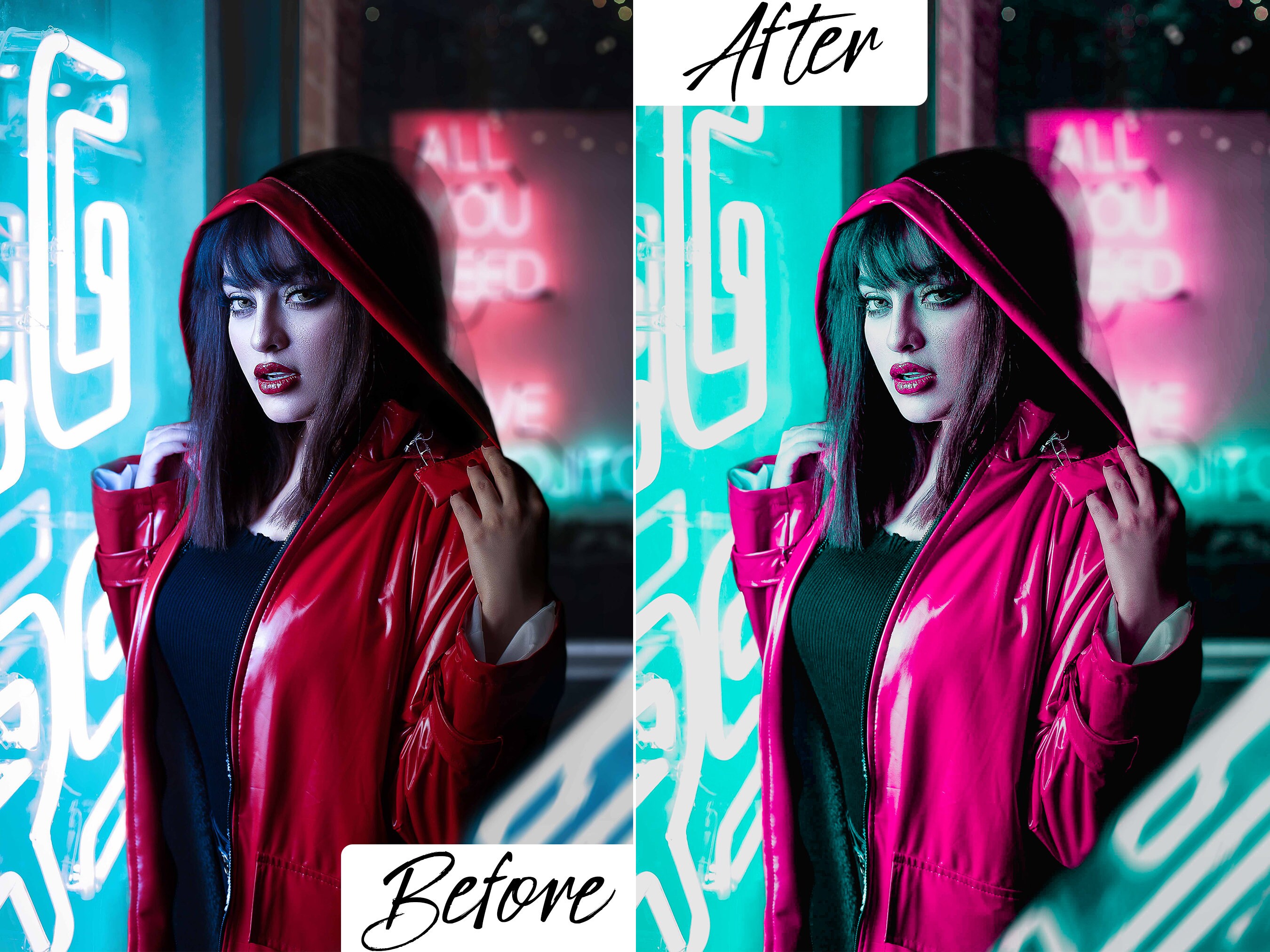25 Cyberpunk Presets Mobile & Desktop | Cyberpunk Filter | Neon Night ...