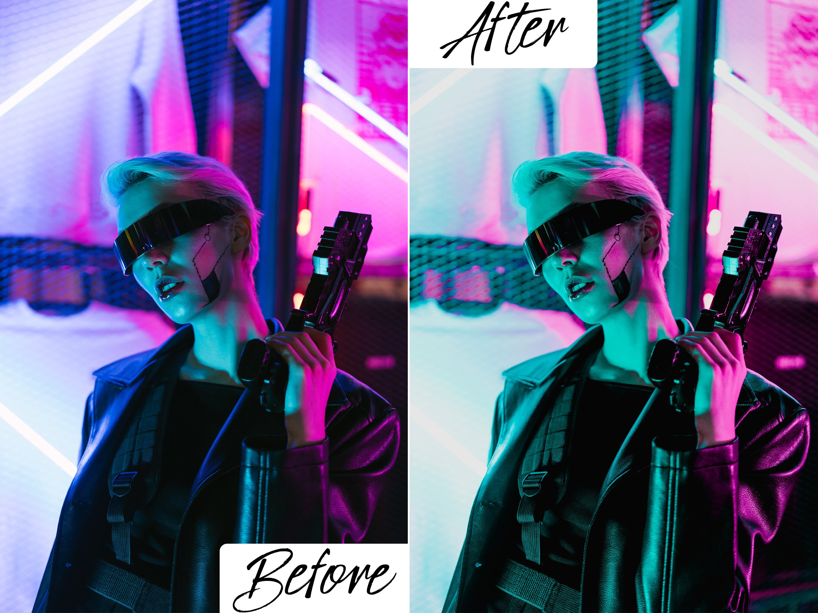 25 Cyberpunk Presets Mobile & Desktop | Cyberpunk Filter | Neon Night ...