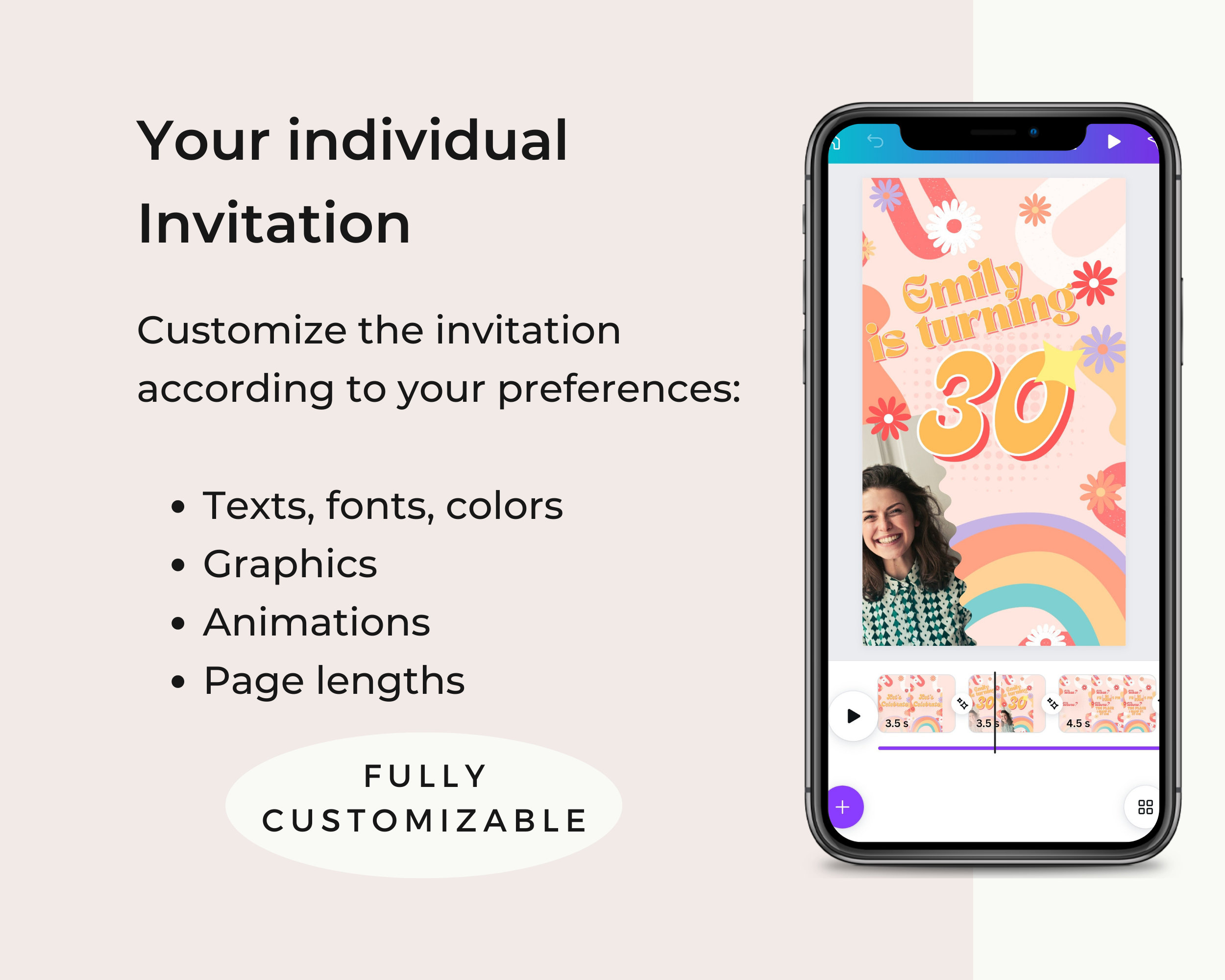 Digital Birthday Invitation | Retro | Animated Personalized Party Ecard ...