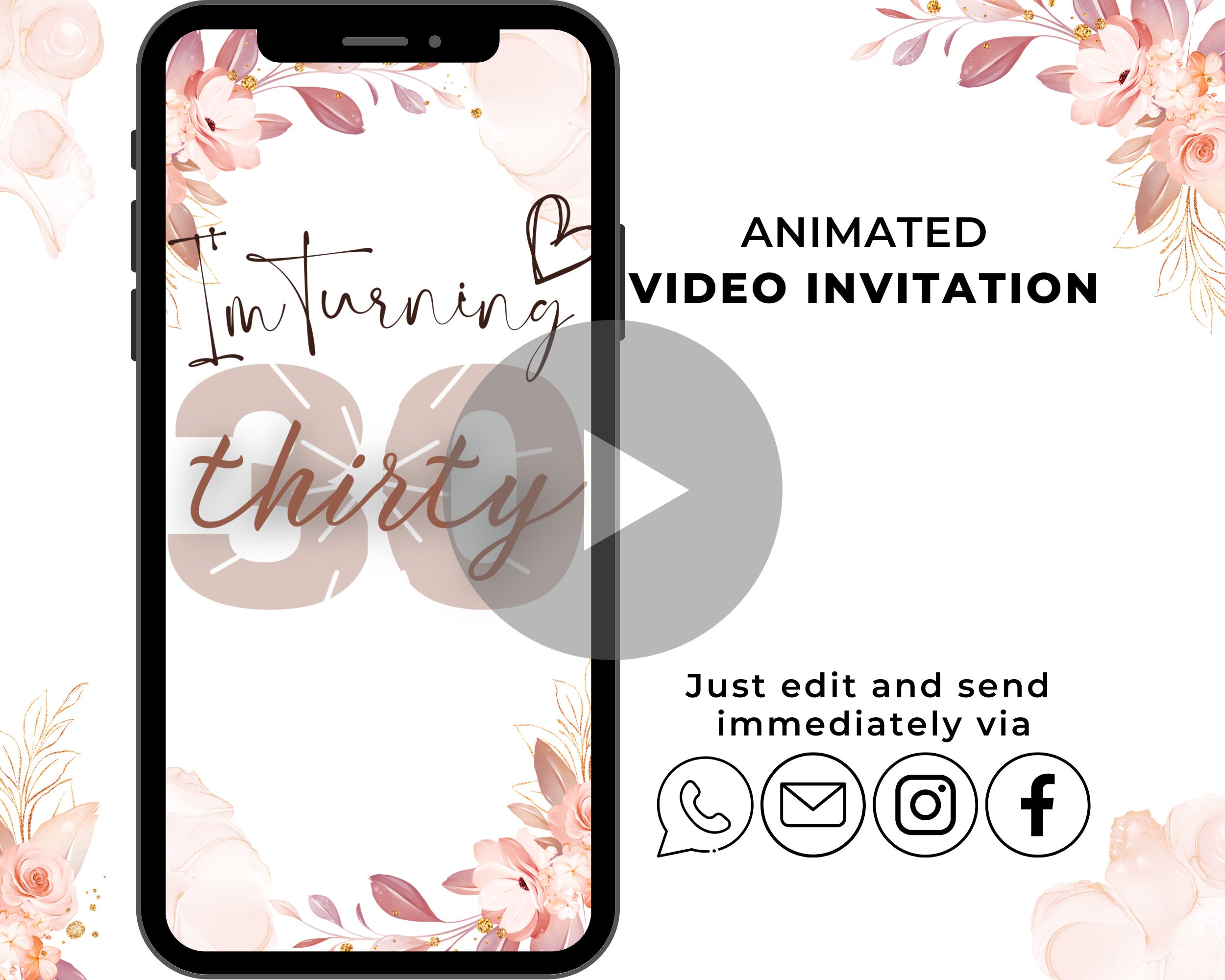 Digital Birthday Invitation | Animated Personalized Party Ecard | E ...