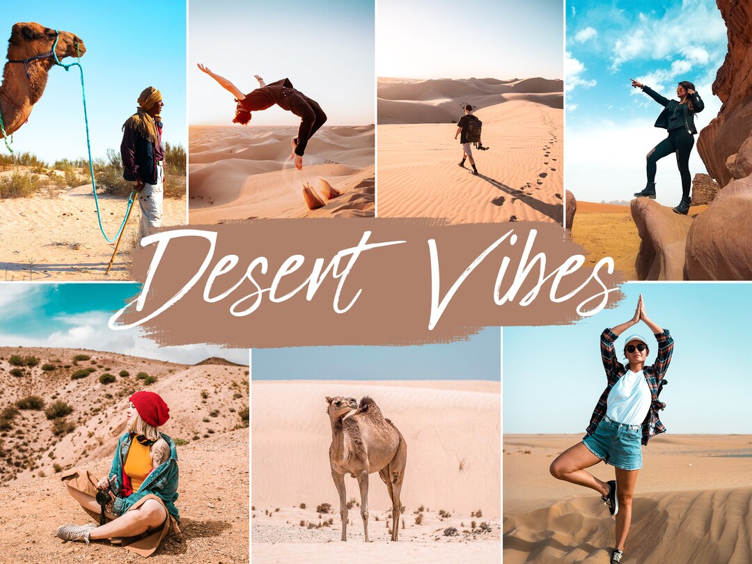 20 Desert Vibes Lightroom Presets Mobile & Desktop Desert Filter Travel ...