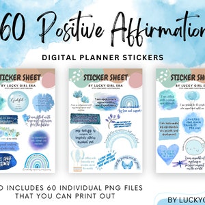 Goodnotes Stickers, Positive Affirmations, Digital Planner Stickers ...