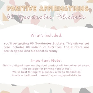 Goodnotes Stickers, Positive Affirmations, Digital Planner Stickers ...
