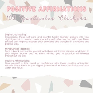 Goodnotes Stickers, Positive Affirmations, Digital Planner Stickers ...