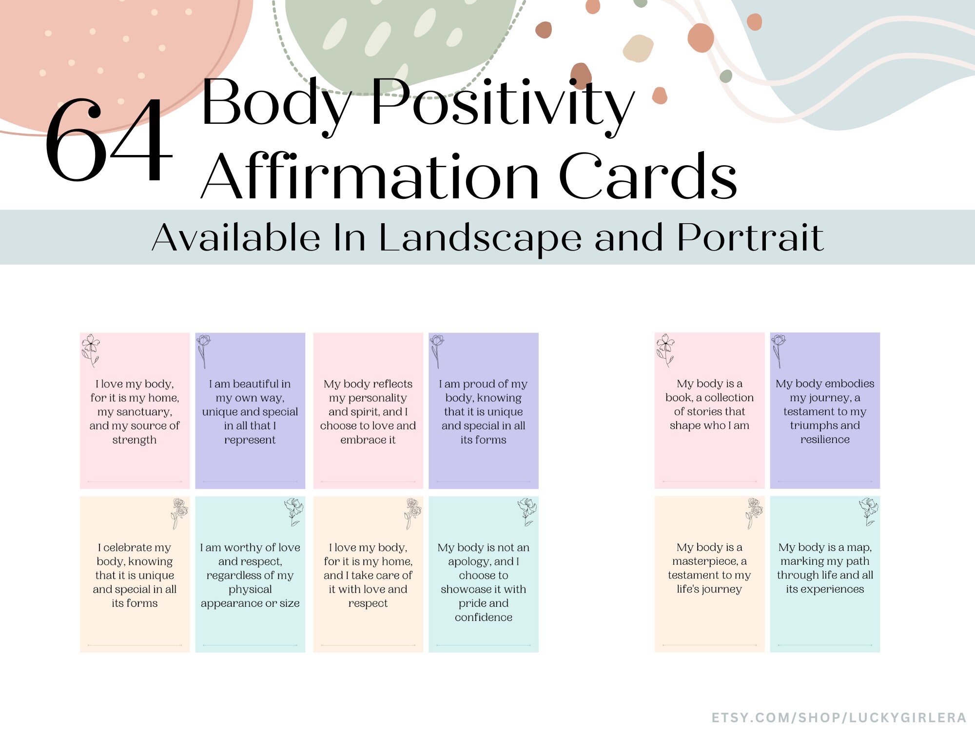 Affirmative Cards, Affirmation Cards Printable, Body Positivity ...