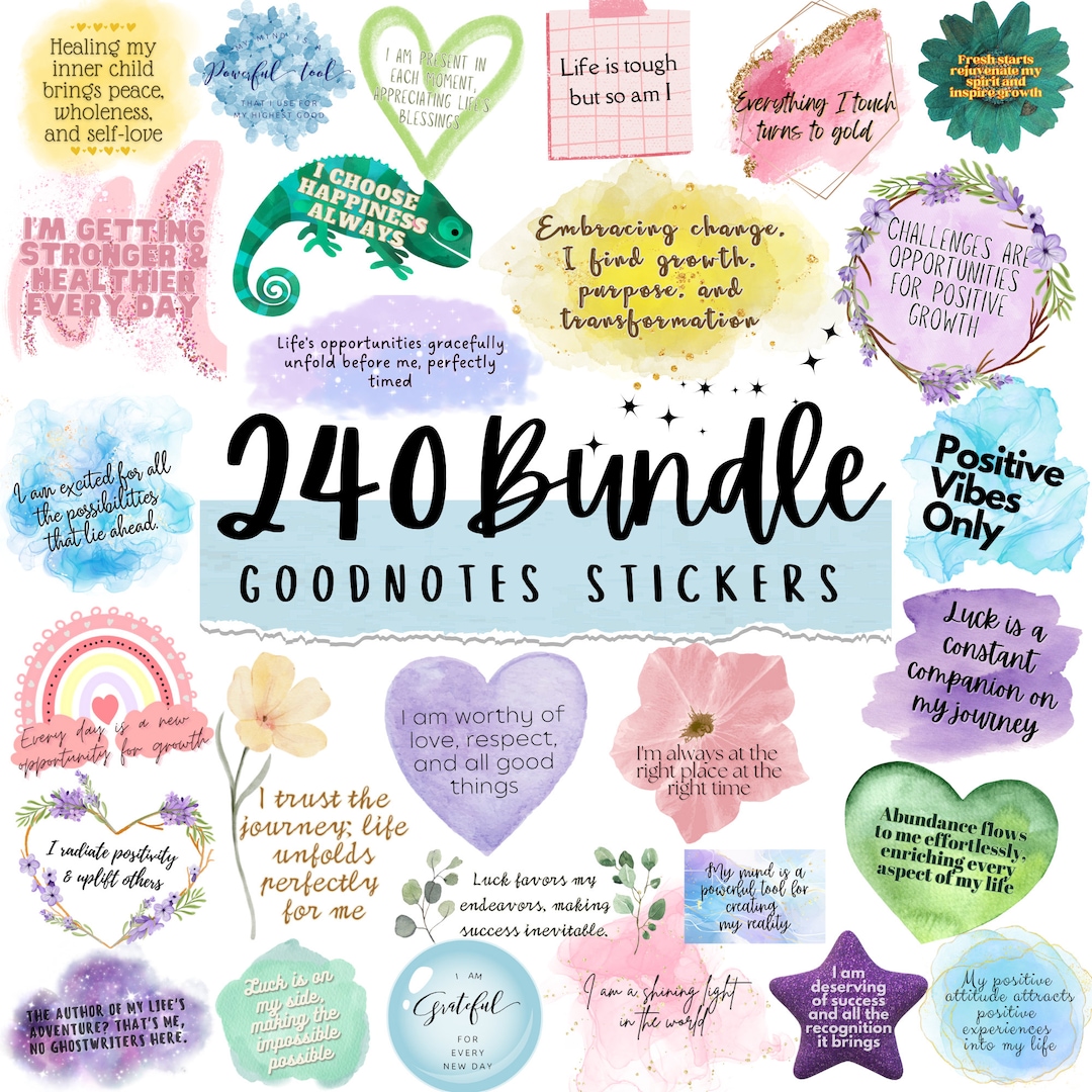 Goodnotes Stickers, Digital Stickers, Affirmation Stickers, Digital ...