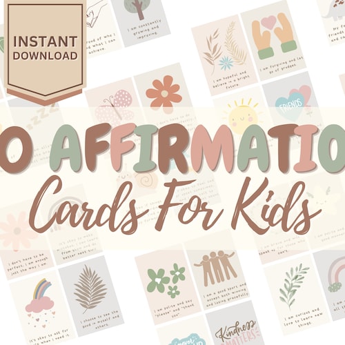Affirmation Cards Printable for Kids Affirmation Station - Etsy