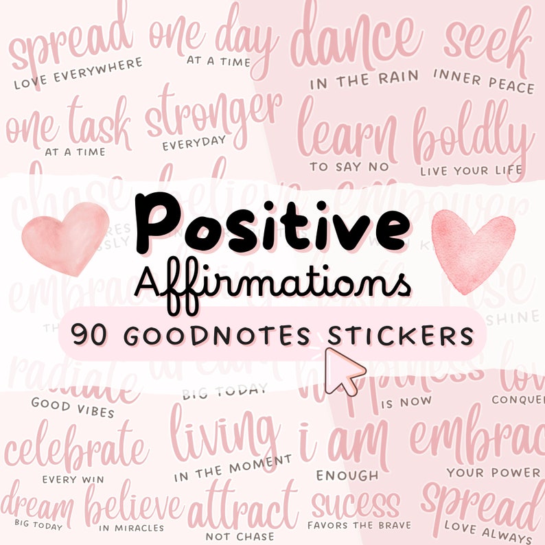 Goodnotes Stickers, Positive Affirmations, Digital Planner Stickers ...
