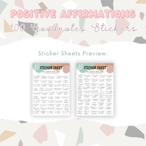 Goodnotes Stickers, Positive Affirmations, Digital Planner Stickers ...