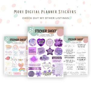 Goodnotes Stickers, Positive Affirmations, Digital Planner Stickers ...