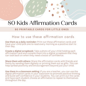 Affirmation Cards, Affirmation Cards for Kids, Printable Affirmation ...