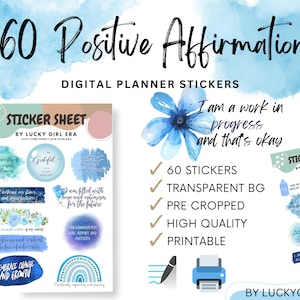 Goodnotes Stickers, Positive Affirmations, Digital Planner Stickers ...