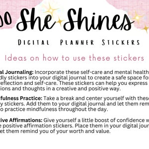 Goodnotes Stickers, Positive Affirmations, Precropped Stickers, Digital ...