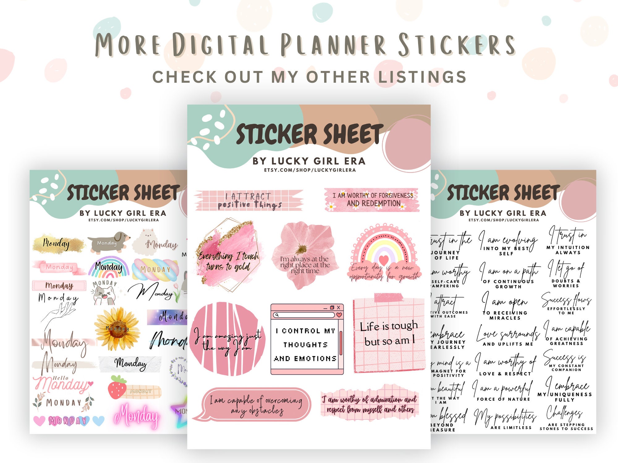 Goodnotes Stickers, Digital Stickers, Affirmation Stickers, Digital ...