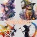 12 PNG Watercolor Pastel Witch Clipart Pastel Witchcraft Clip - Etsy