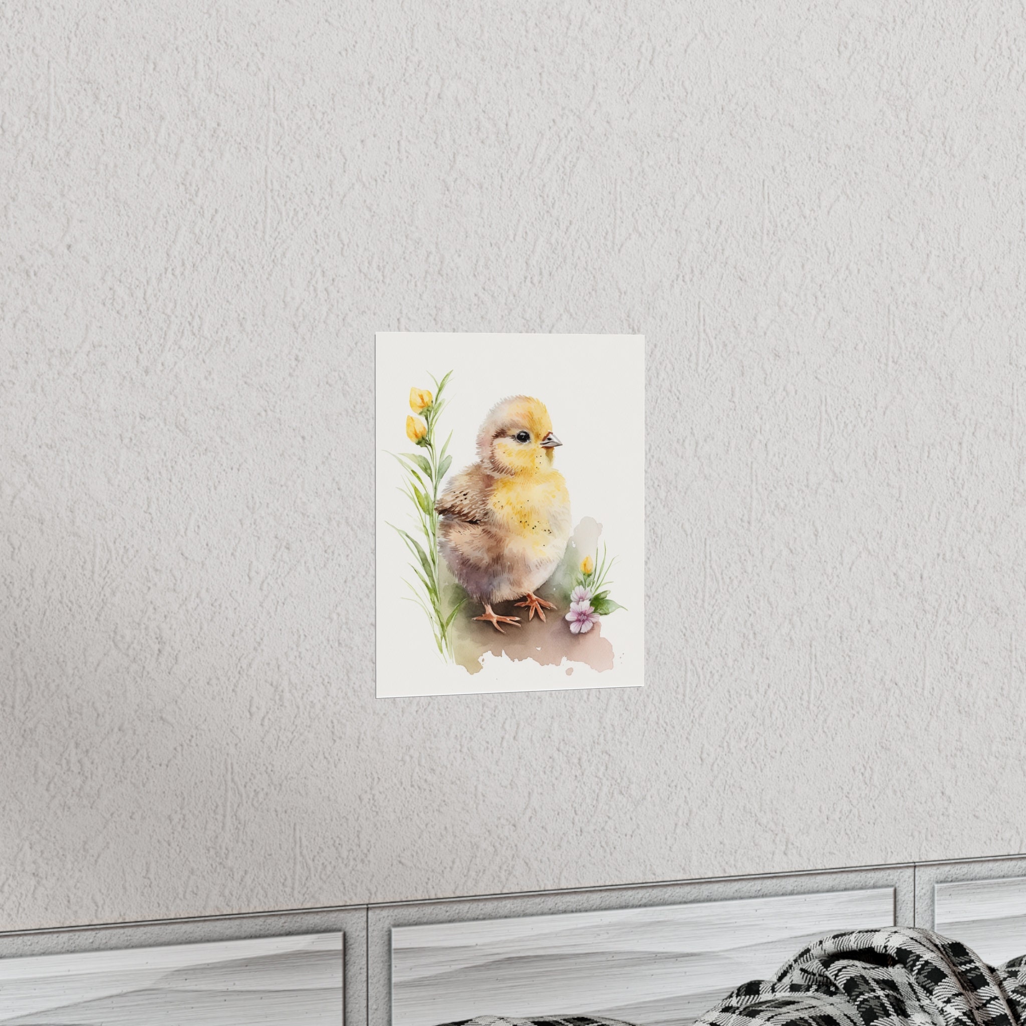 Cute Baby Chick Watercolor Clipart Nursery Decor Chicken Watercolor ...