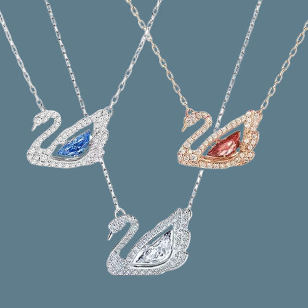Swan Necklace Element Crystal Smart Swan Clavicle Necklace Suitable for ...