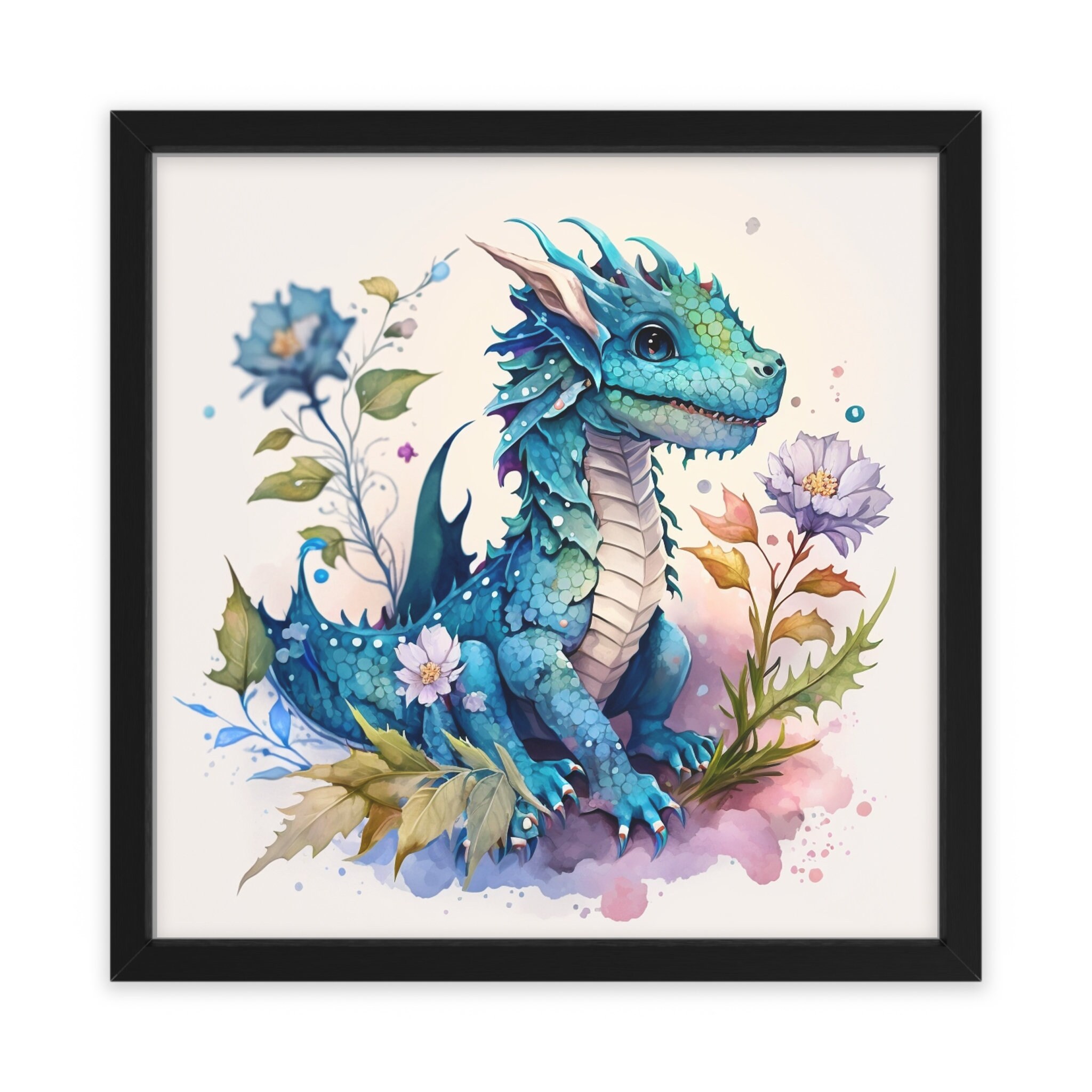 Dinosaur Watercolor Clipart Nursery Decor Baby Dino Clipart Cute Baby ...