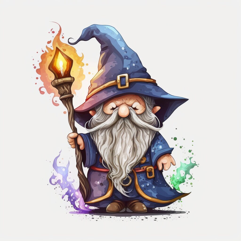 Cartoon Wizard Clipart, 15 High-resolution PNG Images, Digital Download ...