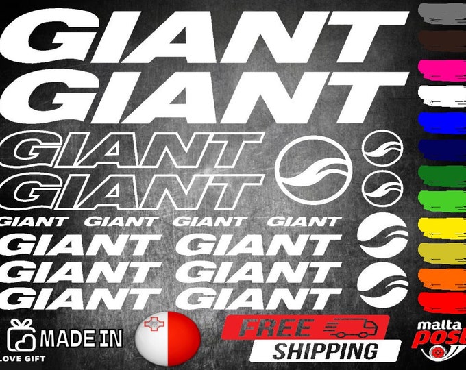 Custom Made Giant Style Bike Frame Decals Stickers. Made From High ...