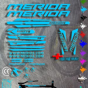 CUSTOM Merida Vinyl Stickers Sheet Bike Frame & Fork Cycle Cycling ...