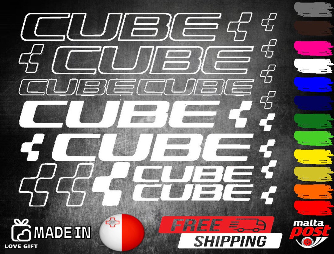 CUBE Vinyl Decal Stickers Bike Frame Cycle Cycling Bicycle Mtb - Etsy UK
