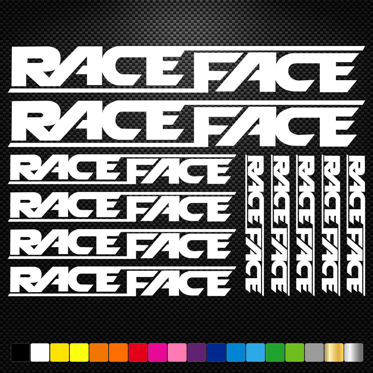 Race Face Vinyl Decal Sheet Bike Frame Cycle Cycling Bicycle Mtb Road ...