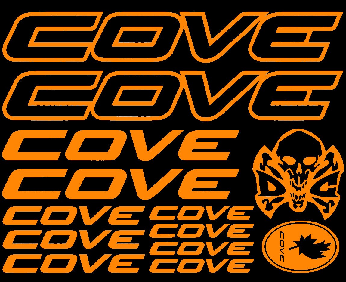 Cove Vinyl Decal Stickers Sheet Bike Frame Cycle Cycling Bicycle Mtb - Etsy