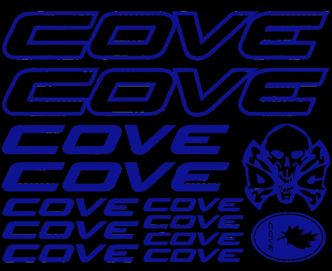 Cove Vinyl Decal Stickers Sheet Bike Frame Cycle Cycling Bicycle Mtb - Etsy