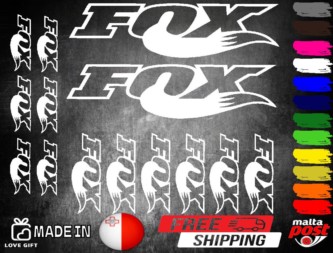 Fox Racing Logo 14x Stickers/decals Bike Motorcycle Fork Frame Vinyl ...